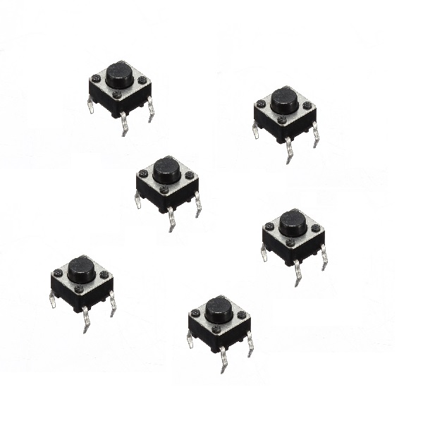 Momentary Push-Button 6mm x 6mm x 5mm (set of 6) | DaakyeTech